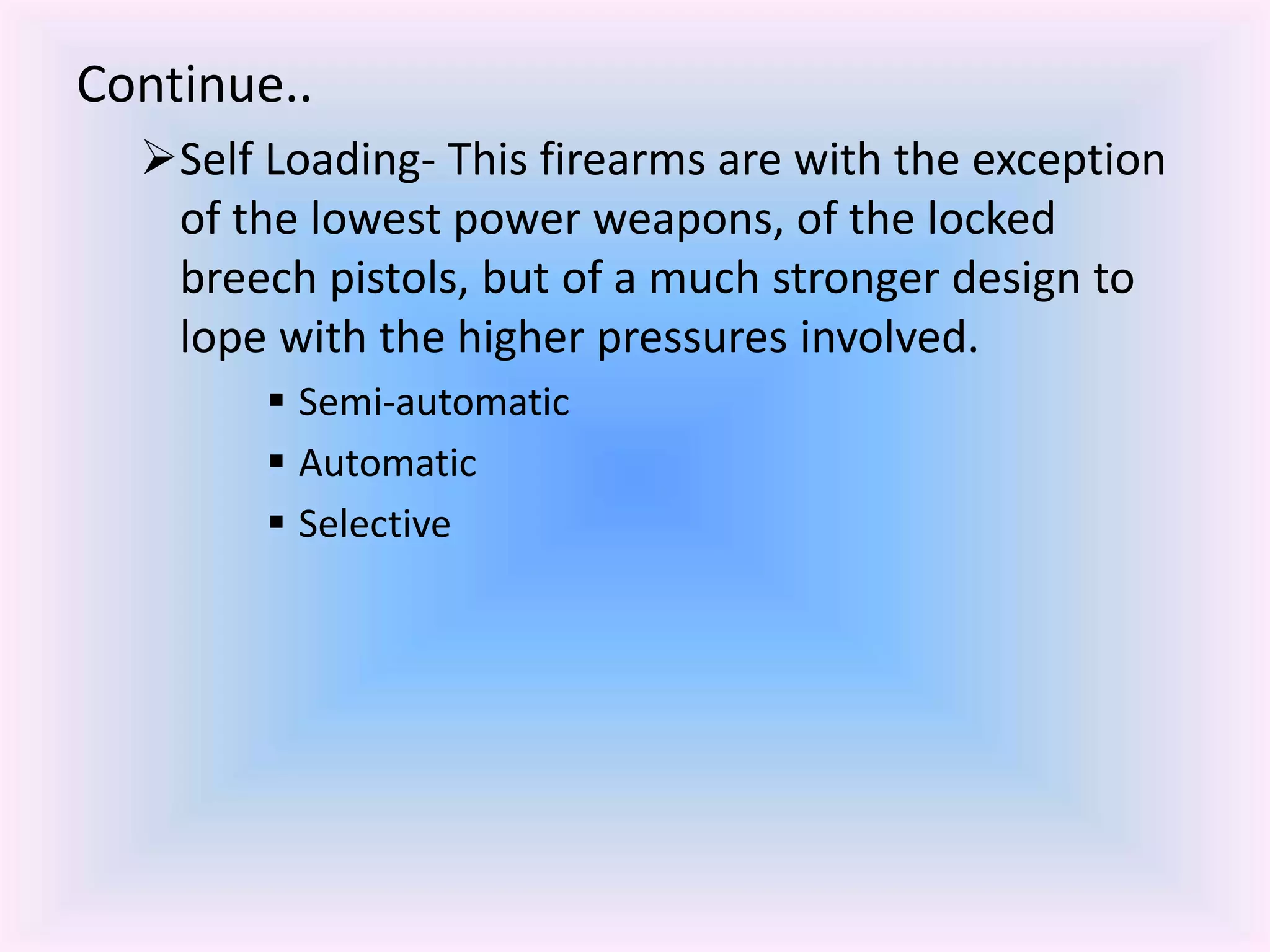 Classification of firearms | PPTX