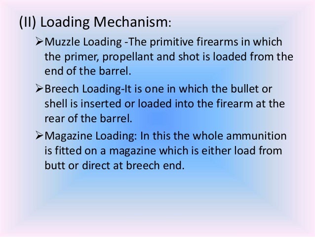 Classification of firearms