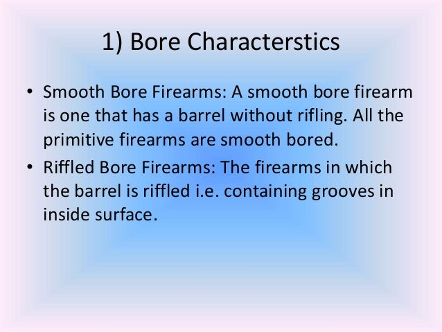 Classification of firearms
