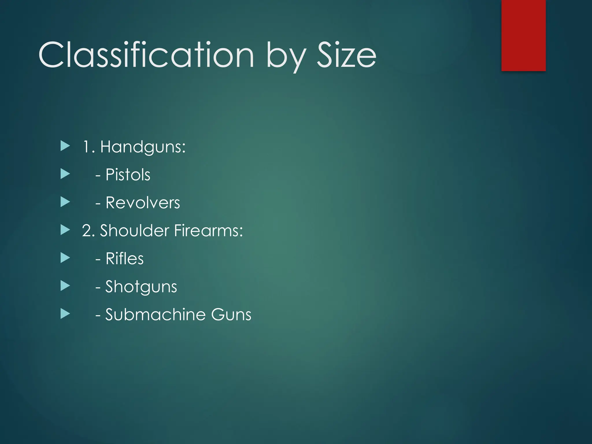 Classification of Firearms and forensic ballistics | PPTX