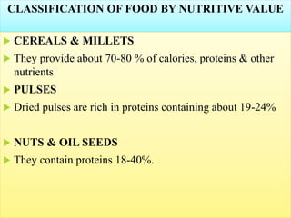 Classification of food | PPTX