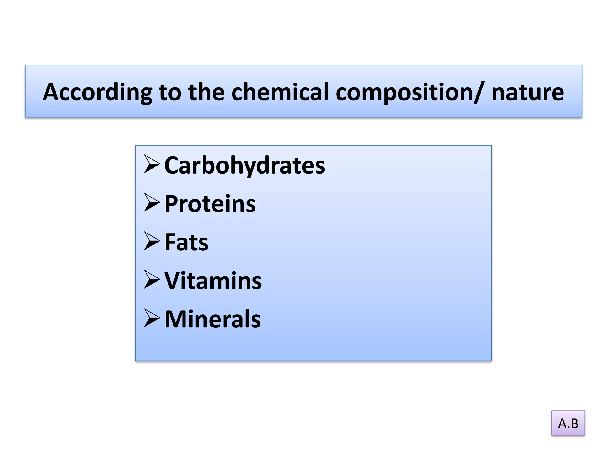 Classification of foods | PDF