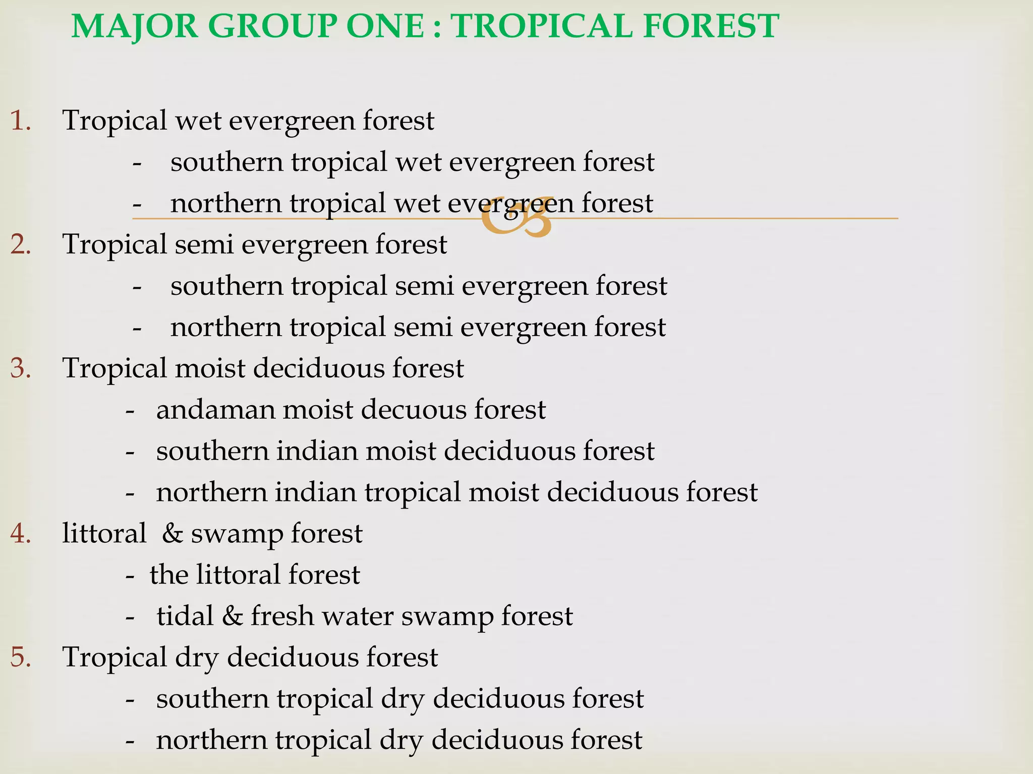 CLASSIFICATION OF FOREST | PPTX