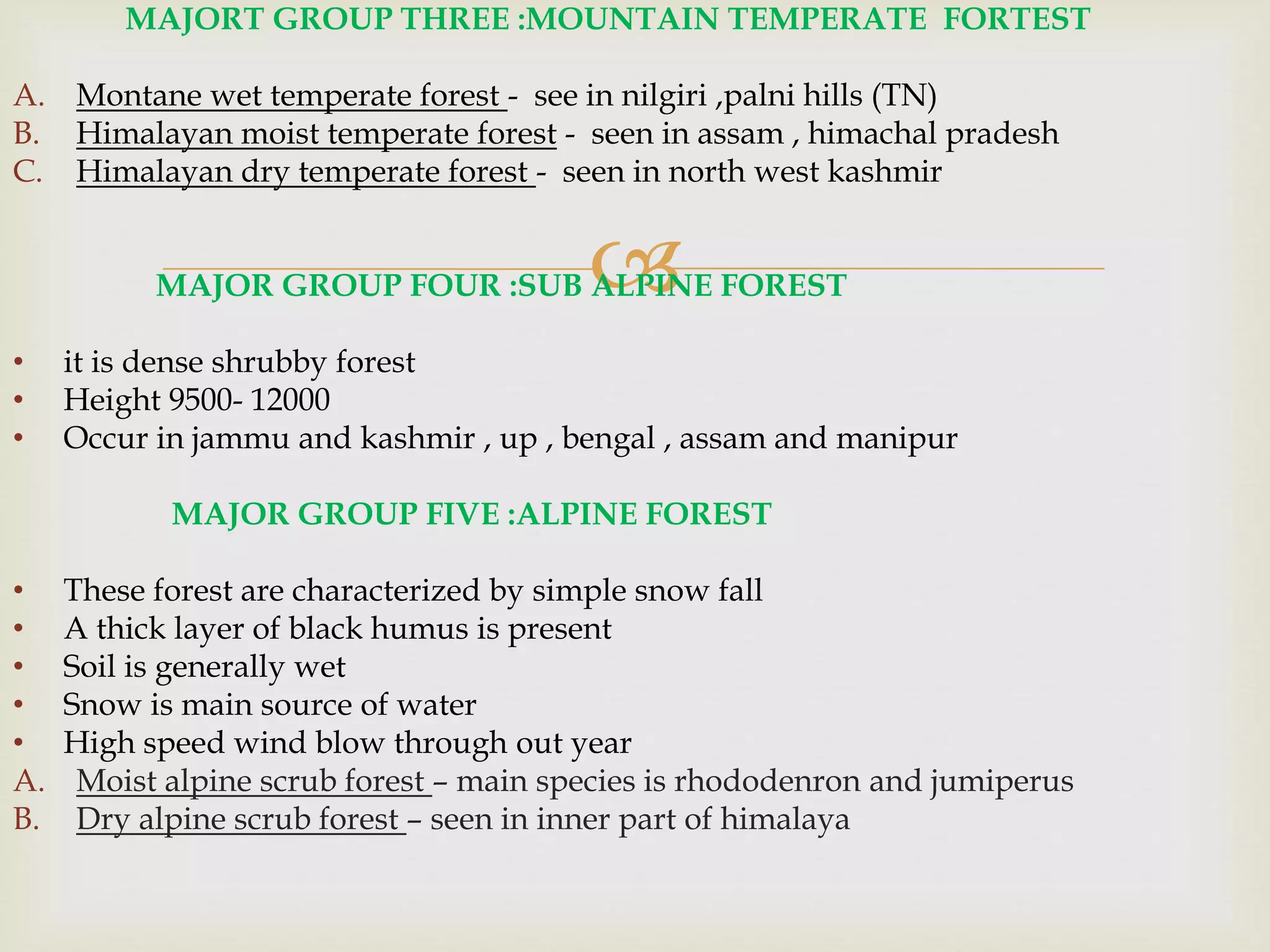 CLASSIFICATION OF FOREST | PPTX