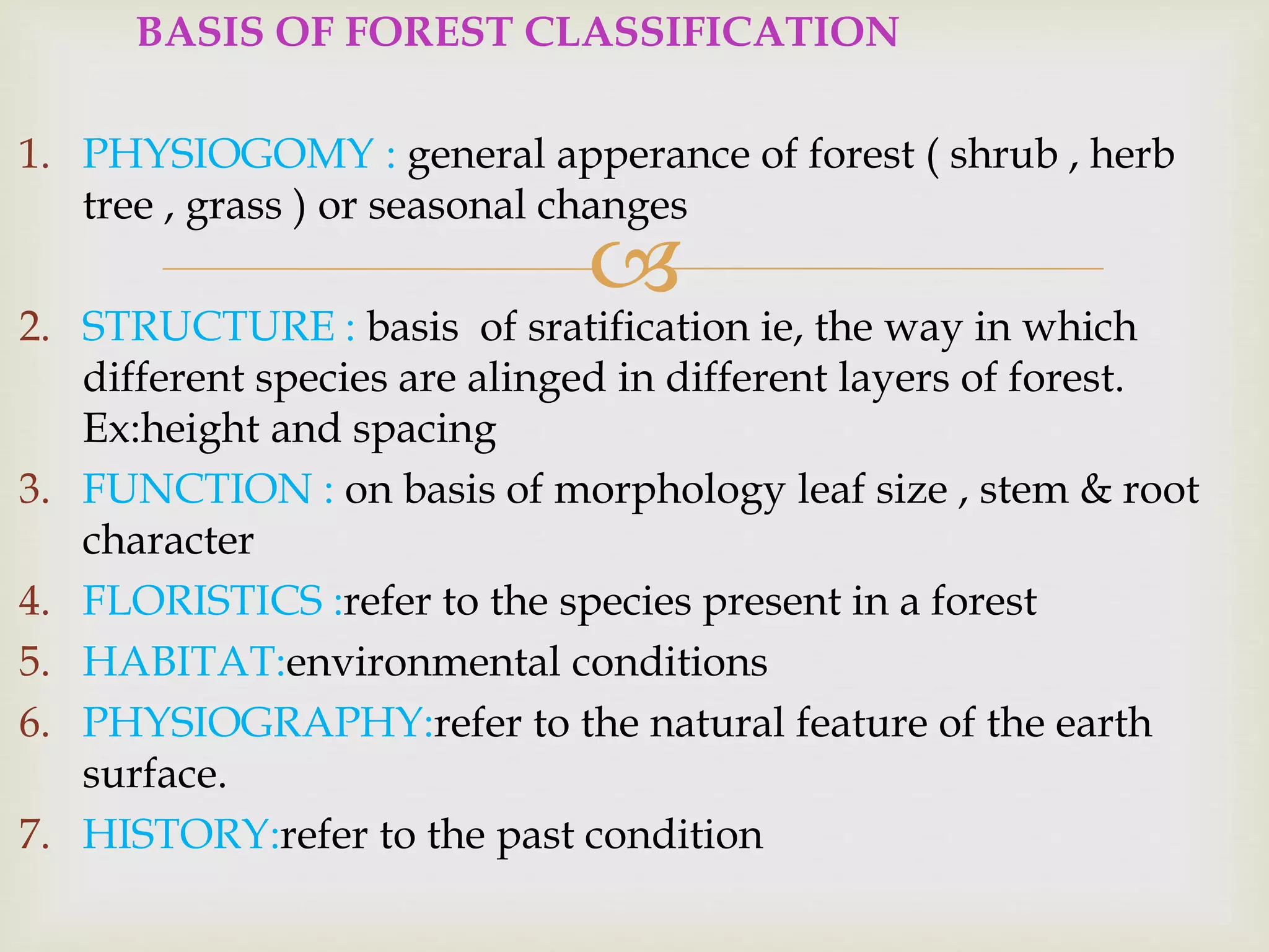 CLASSIFICATION OF FOREST | PPTX