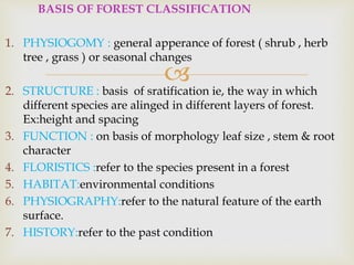 CLASSIFICATION OF FOREST | PPTX