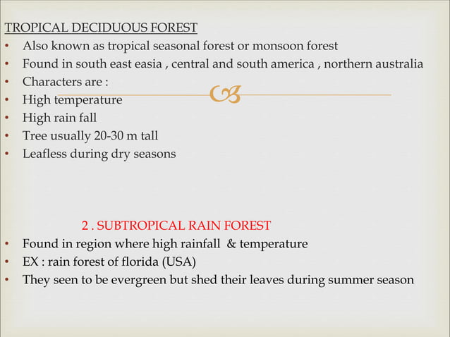 CLASSIFICATION OF FOREST | PPTX | Weather | Science