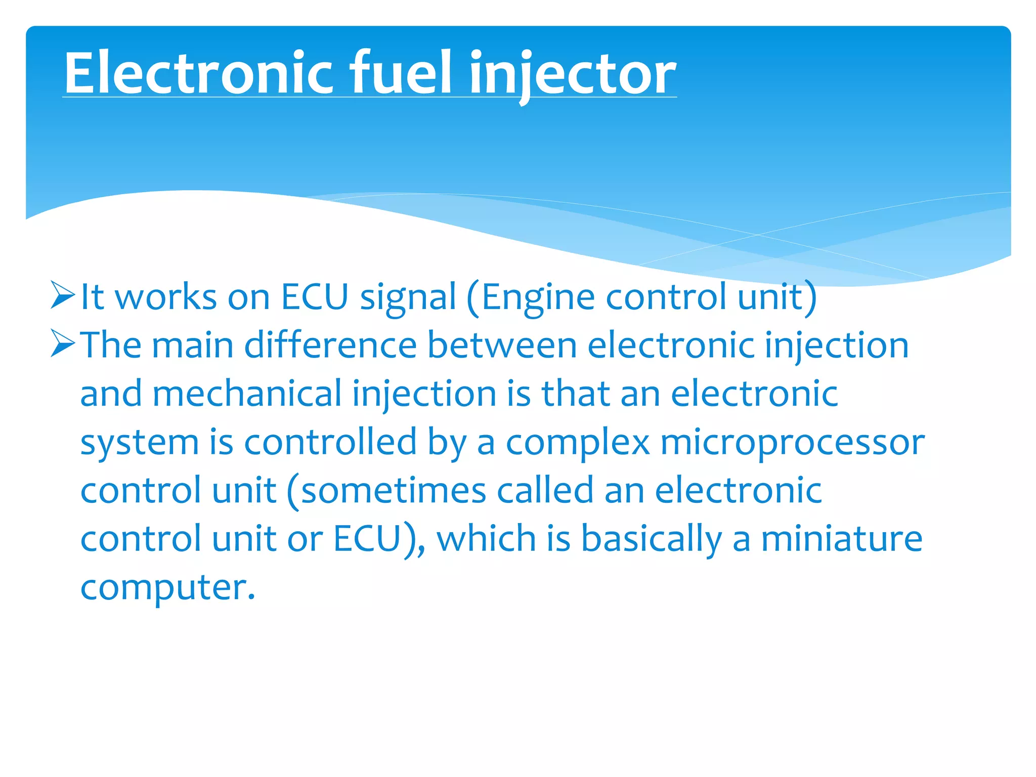 Classification of fuel injectors and nozzle | PPTX