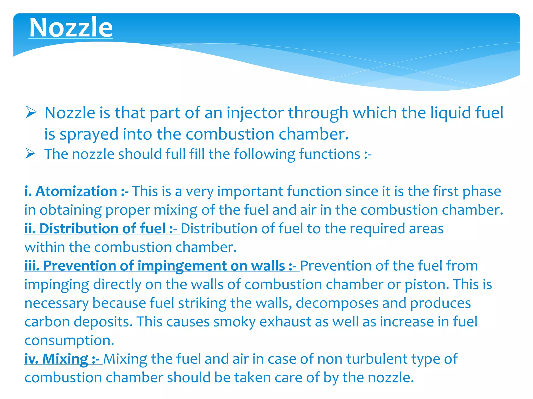 Classification of fuel injectors and nozzle | PPTX