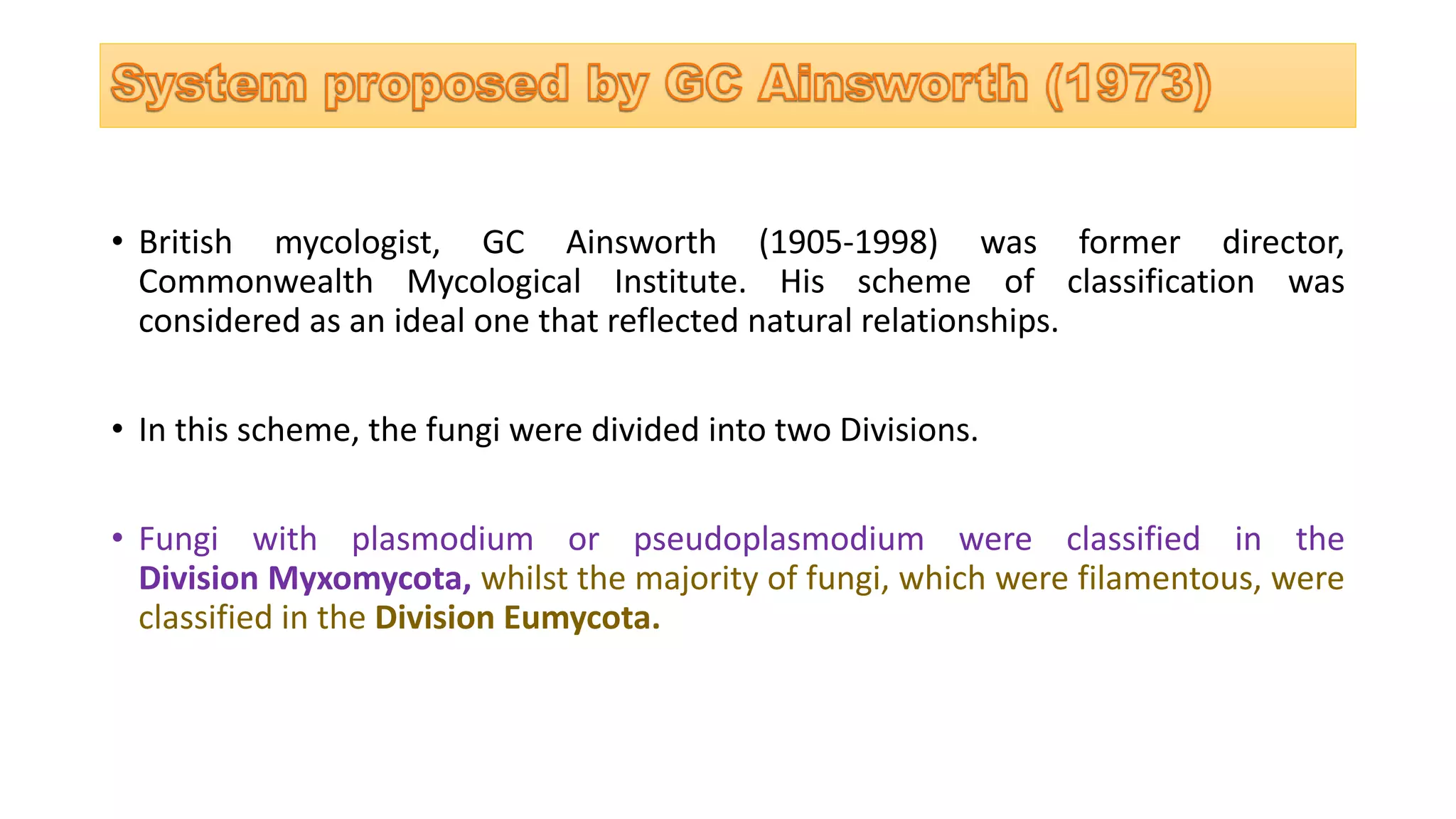 Classification of fungi | PPTX