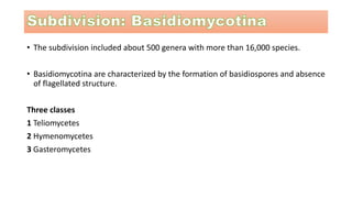 Classification of fungi | PPTX