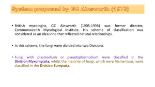 Classification of fungi | PPTX