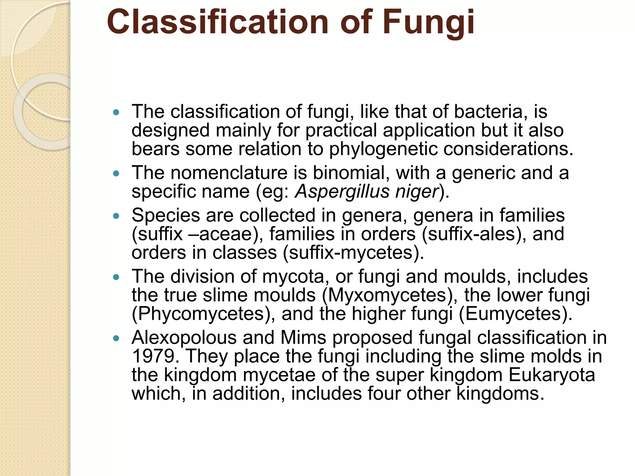 Classification of fungi | PPTX