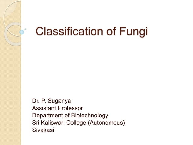 Classification of fungi | PPT