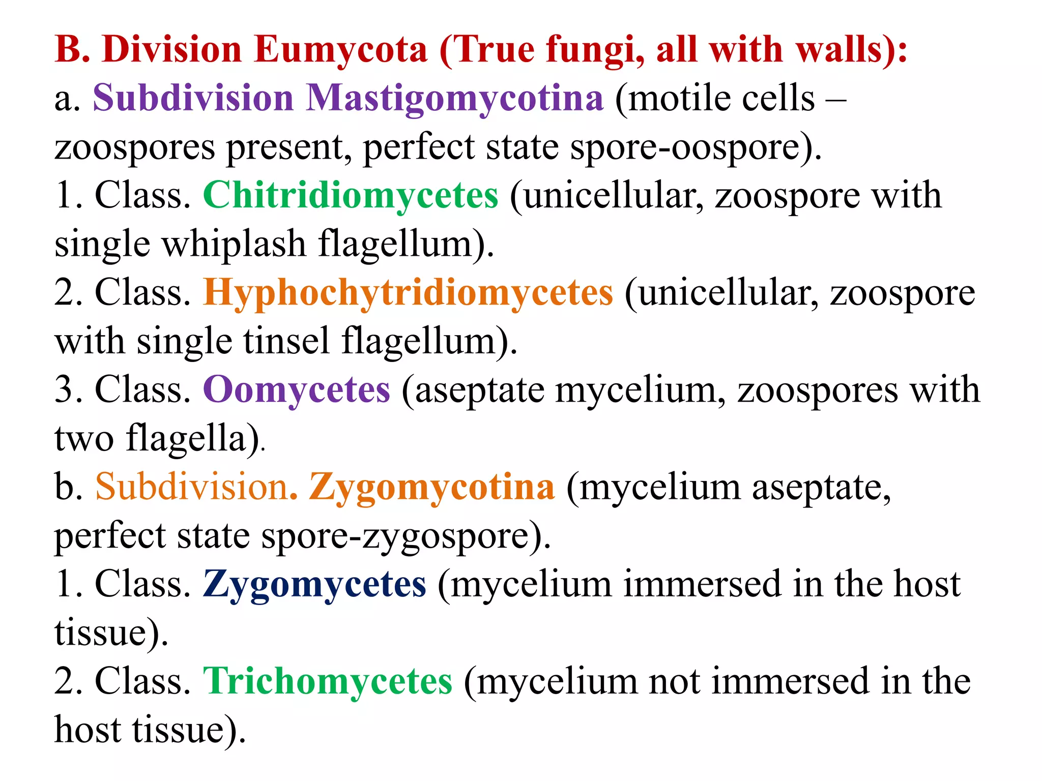 Classification of fungi | PPTX