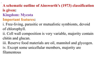 Classification of fungi | PPTX