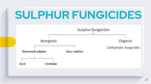 CLASSIFICATION OF FUNGICIDES (Copper, Sulphur, Mercury, Heterocyclic ...