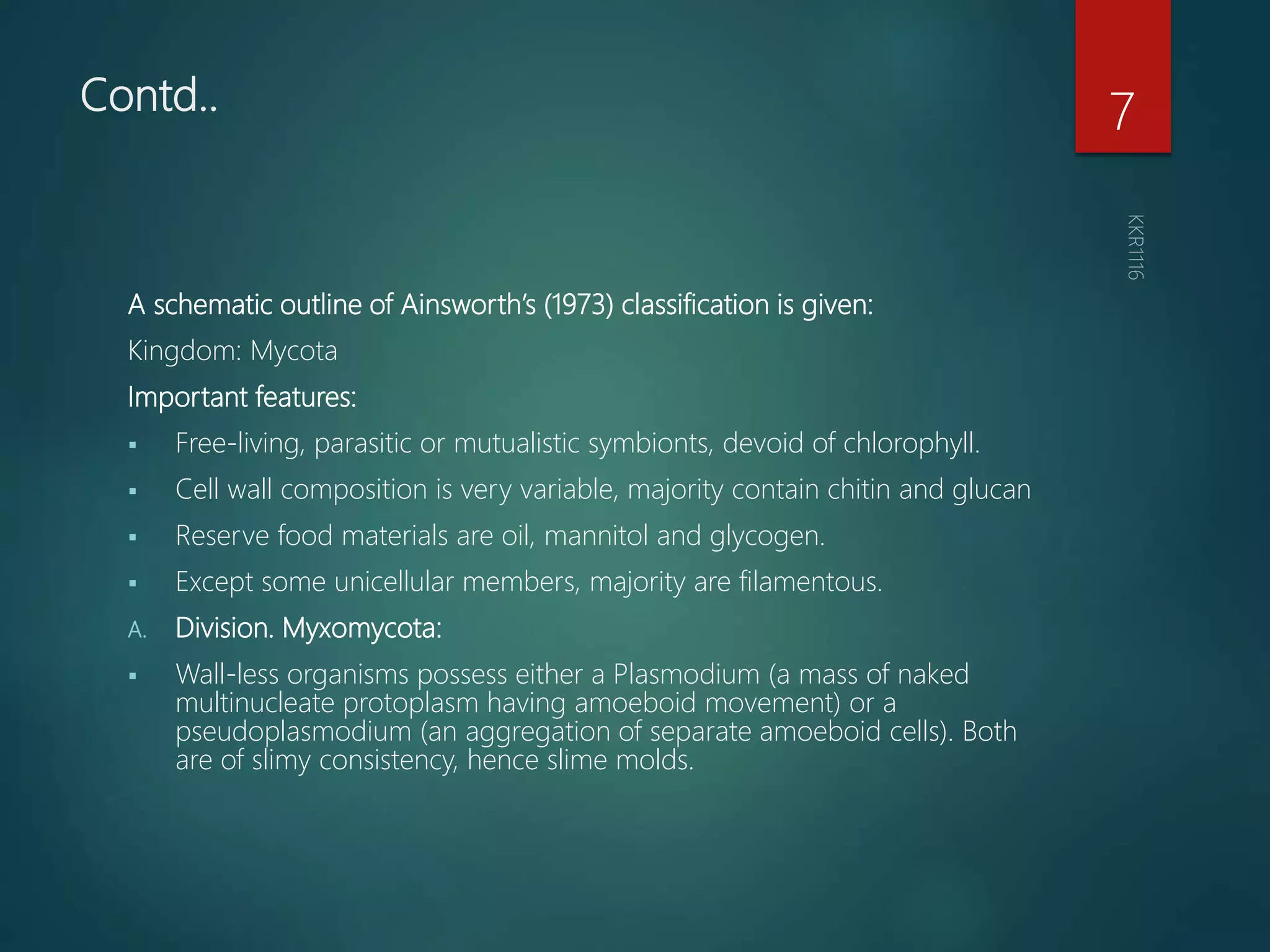 Classification of fungi | PPTX