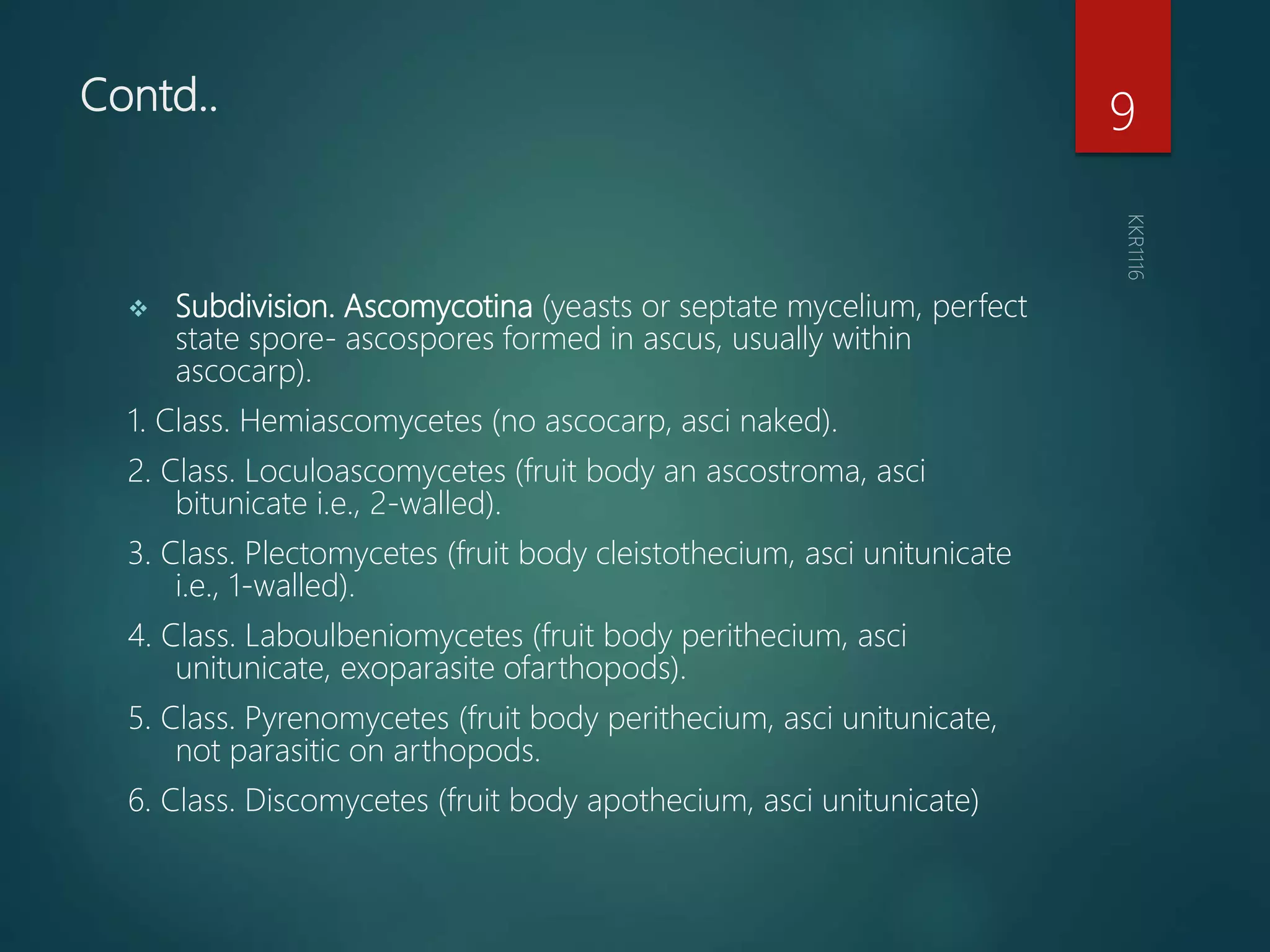 Classification of fungi | PPTX