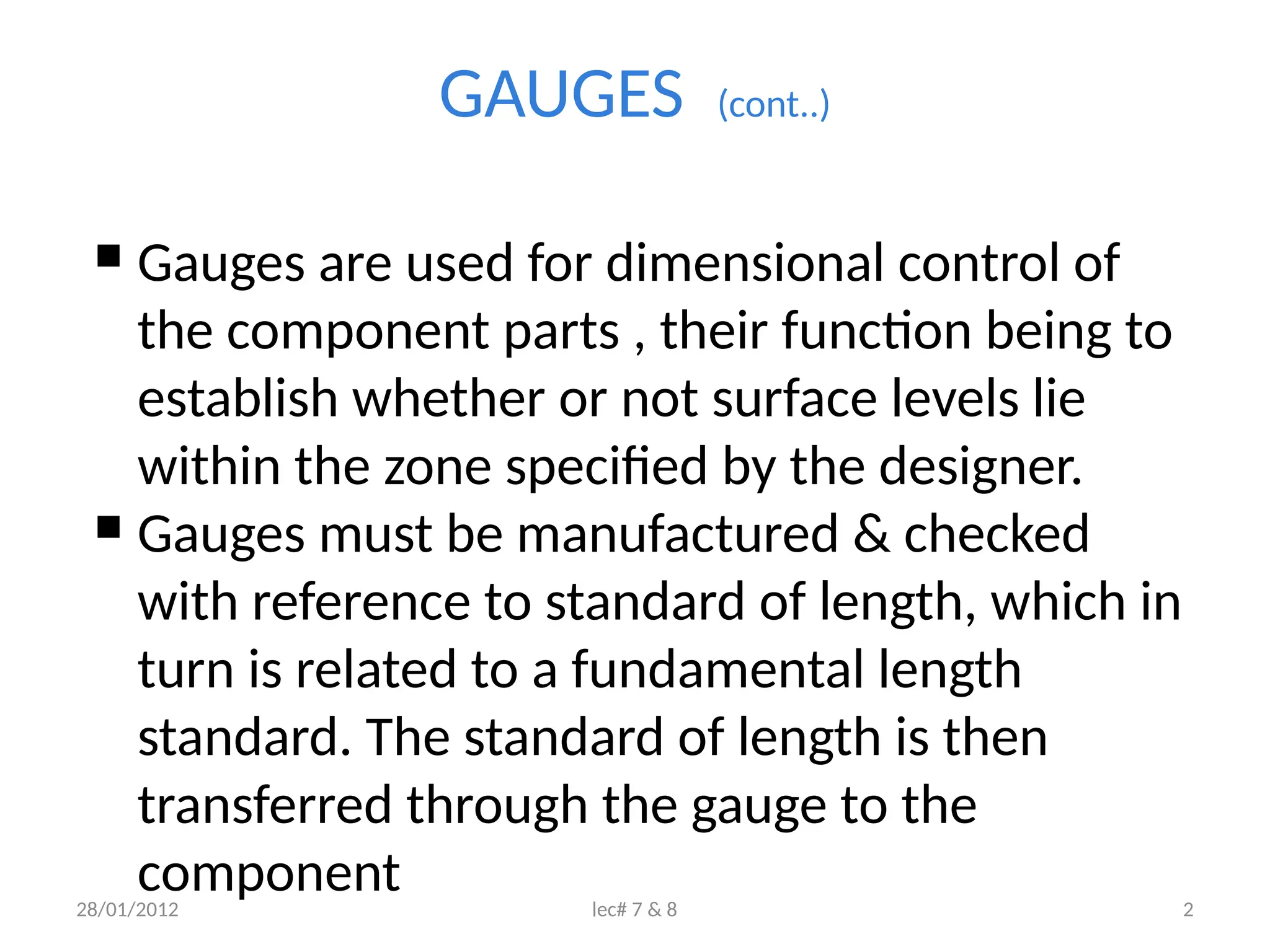 Classification of different types Gauges.ppt
