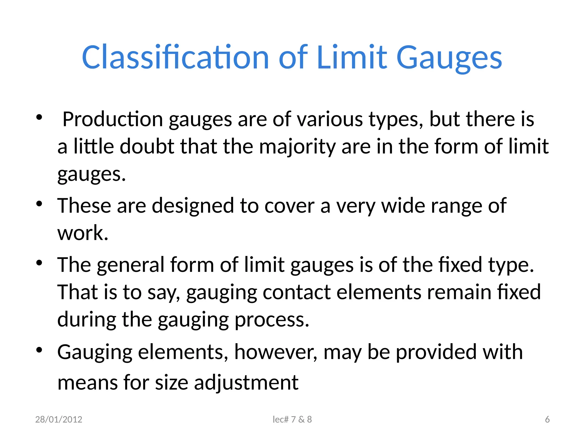 Classification of different types Gauges.ppt
