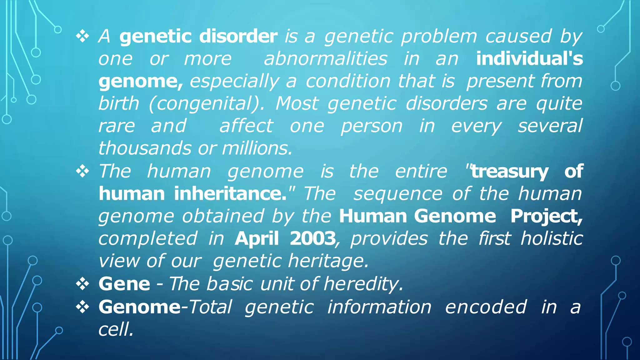 Classification of genetic disease | PPTX