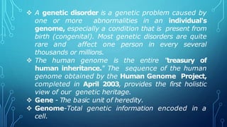 Classification of genetic disease | PPTX