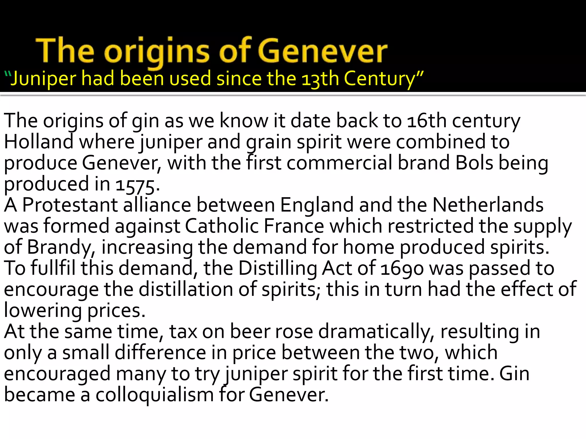 Classification of gin | PPTX