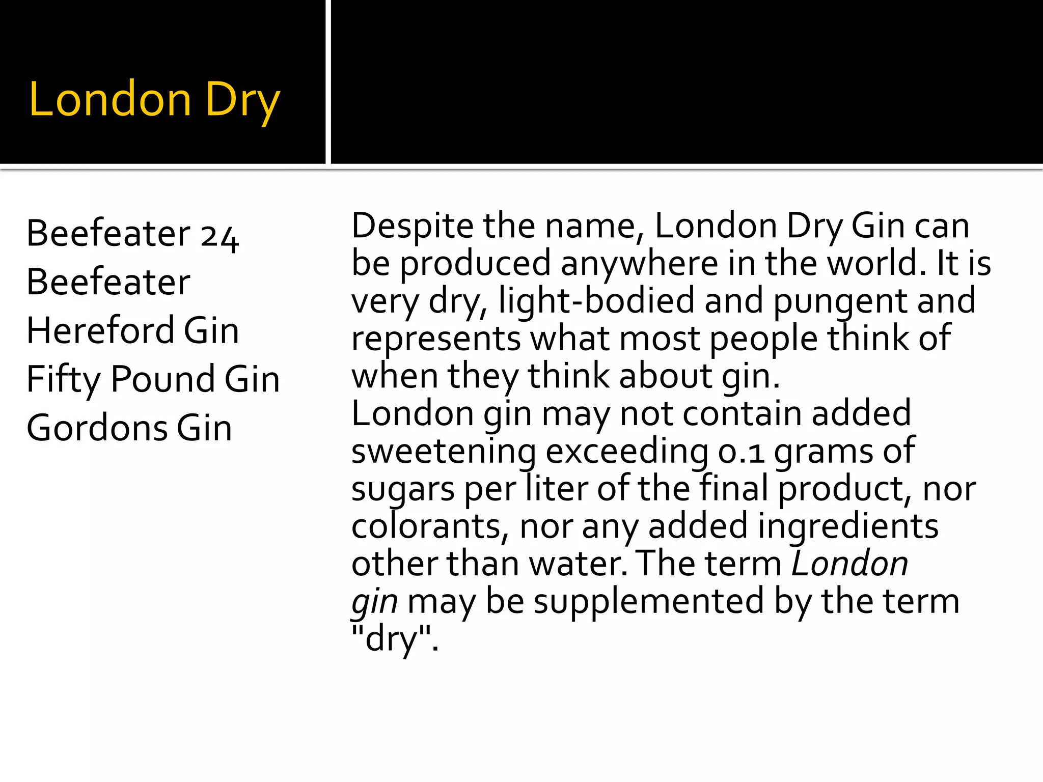 Classification of gin | PPTX