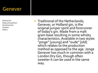 Classification of gin | PPTX