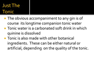 Classification of gin | PPTX
