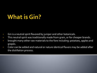 Classification of gin | PPTX