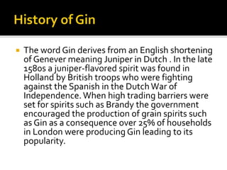 Classification of gin | PPTX