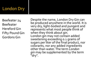 Classification of gin | PPTX
