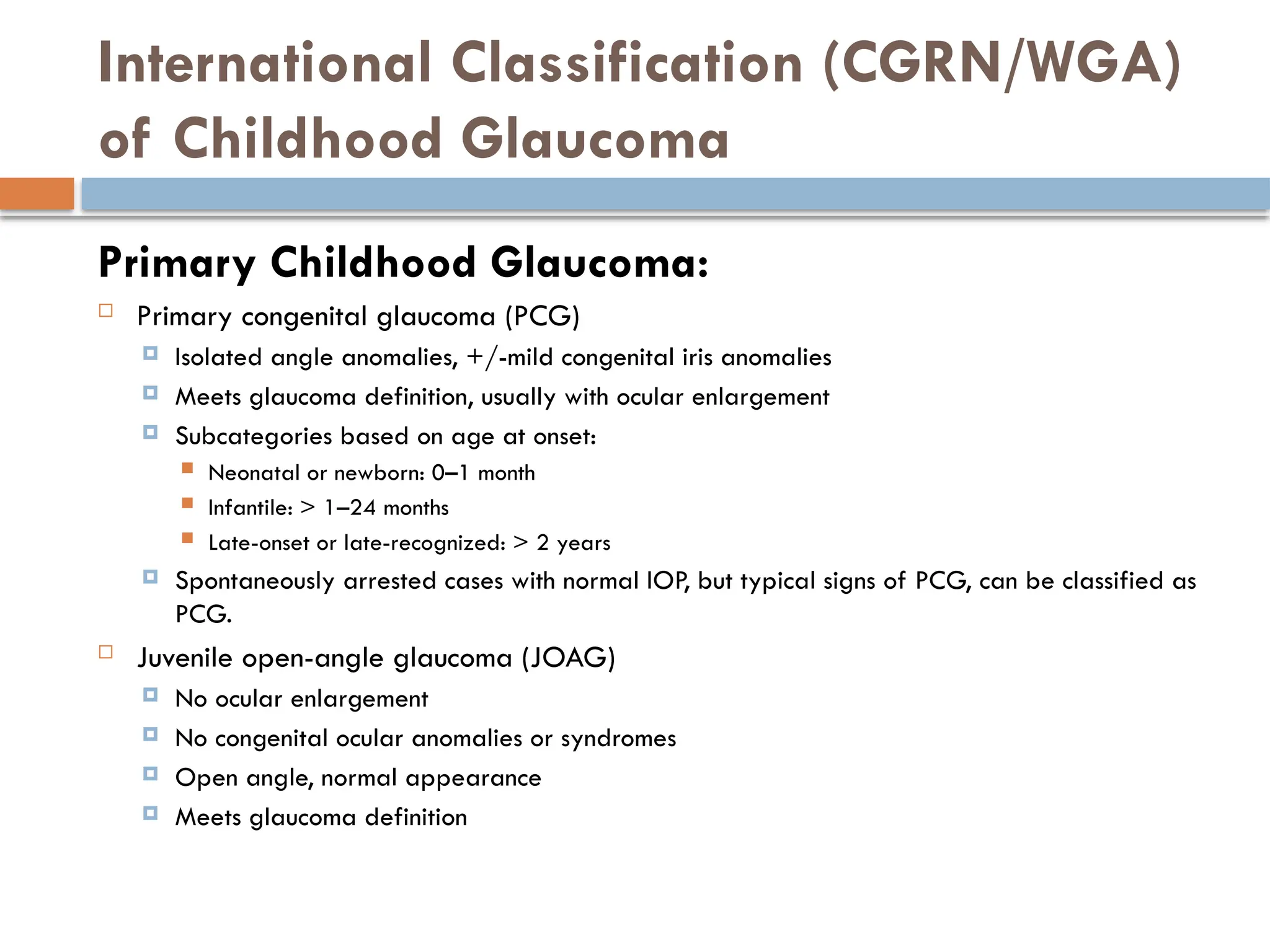 CLASSIFICATION OF GLAUCOMA (including Paediatric Glaucoma).pptx