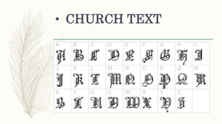 Classification of gothic letters | PPTX