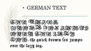 Classification of gothic letters | PPTX