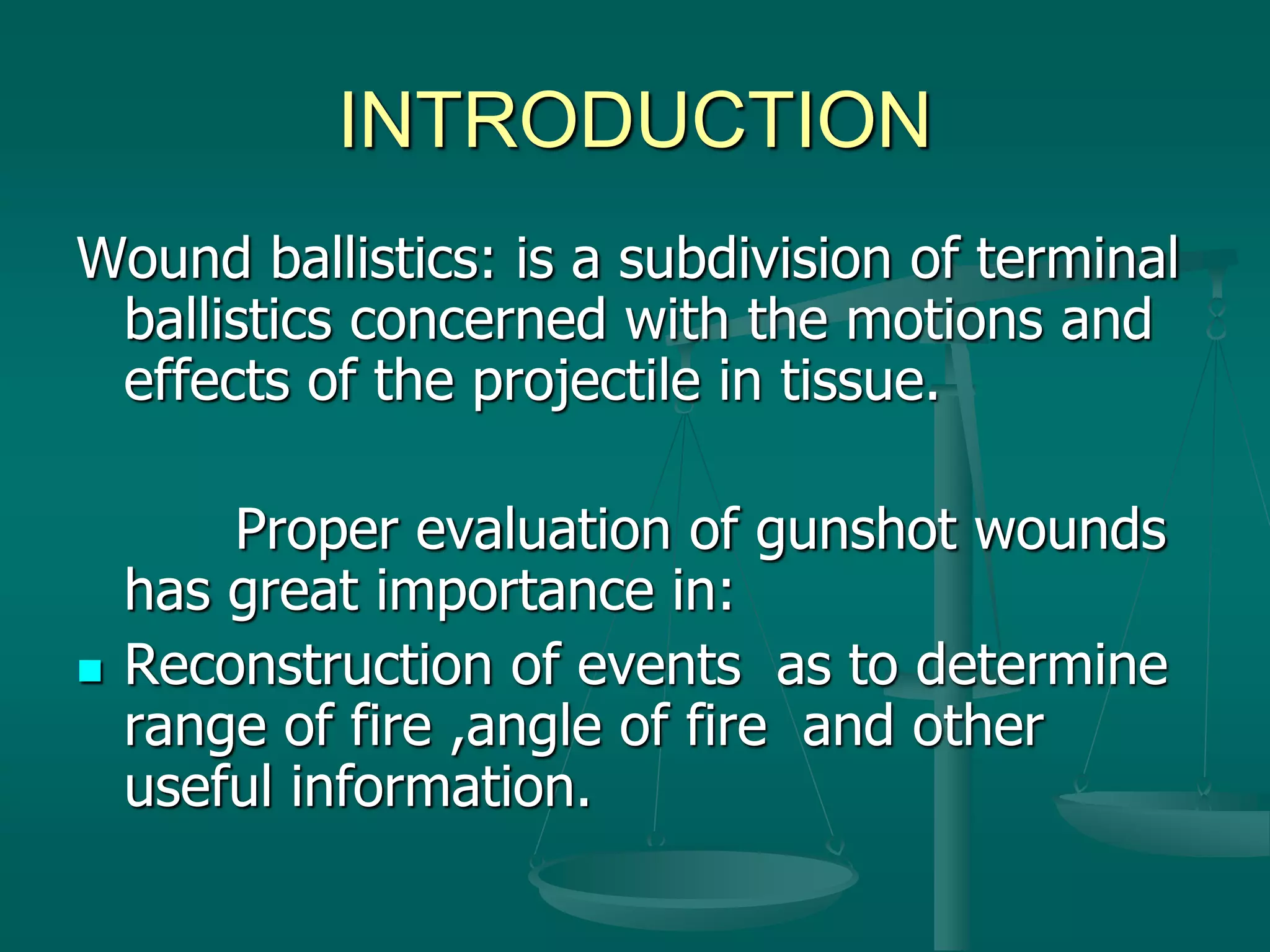 Classification of gunshot wounds | PPTX