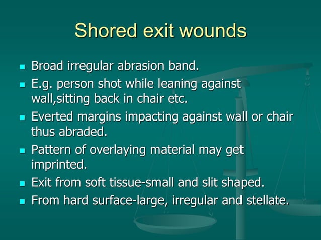 Classification of gunshot wounds | PPTX