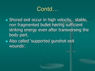 Classification of gunshot wounds | PPTX