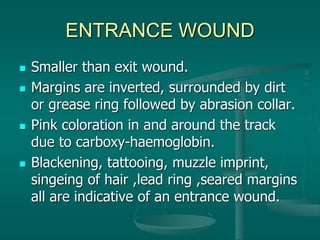 Classification of gunshot wounds | PPTX