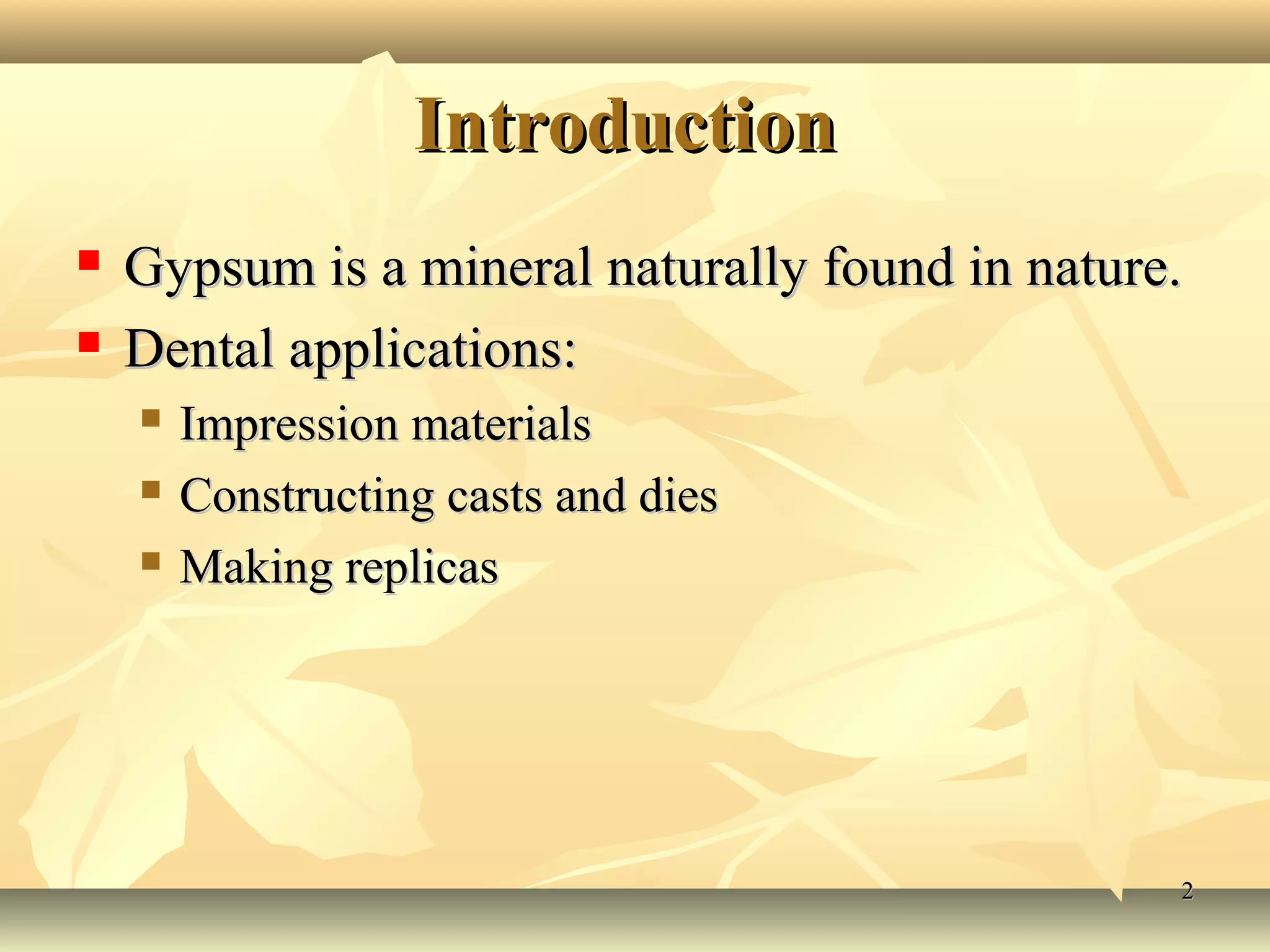 Classification of gypsum | PPT