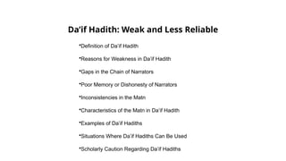 Classification of Hadiths for Cambridge Students.pptx