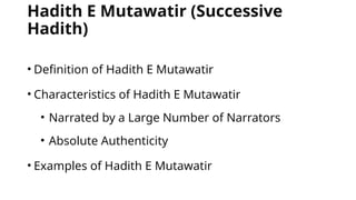 Classification of Hadiths for Cambridge Students.pptx