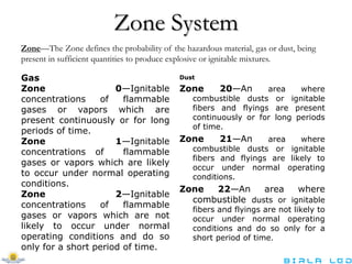 Classification of hazardous area for lighting | PPTX