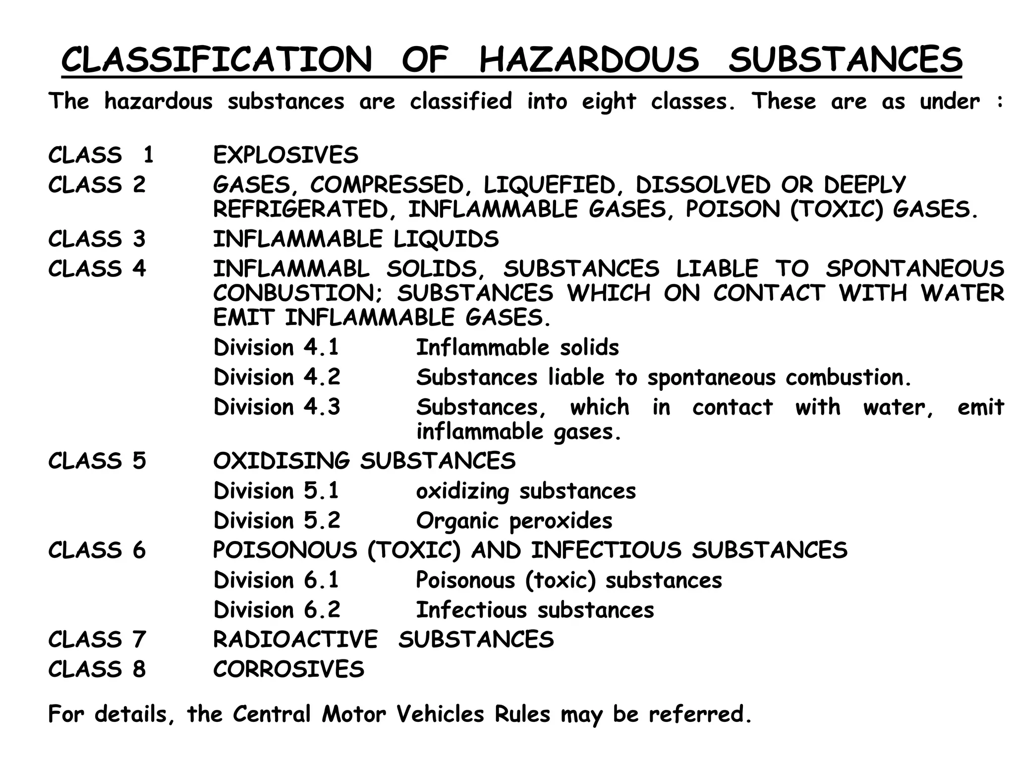 Classification of hazardous substances | PPTX