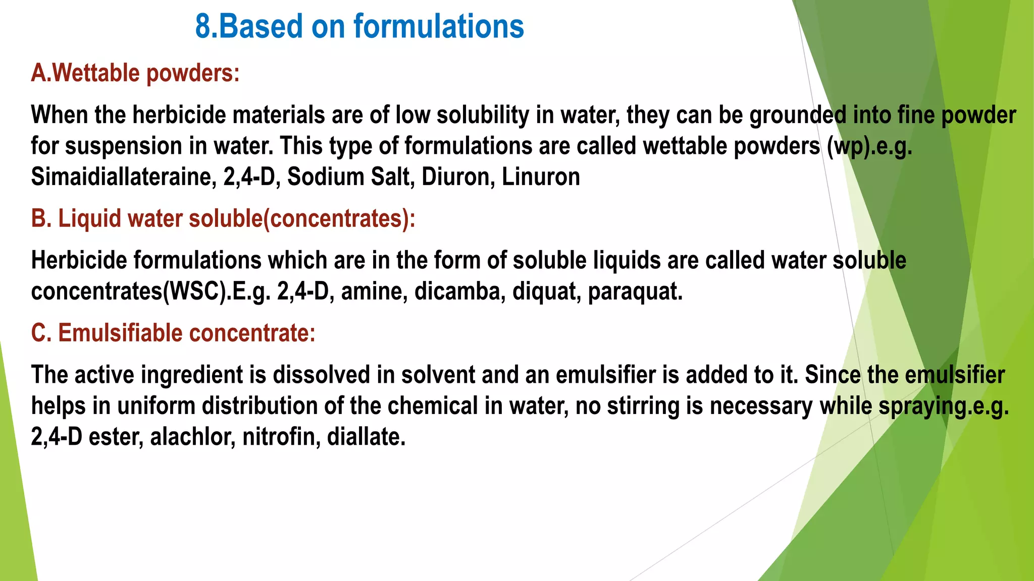 Classification of herbicides | PPTX