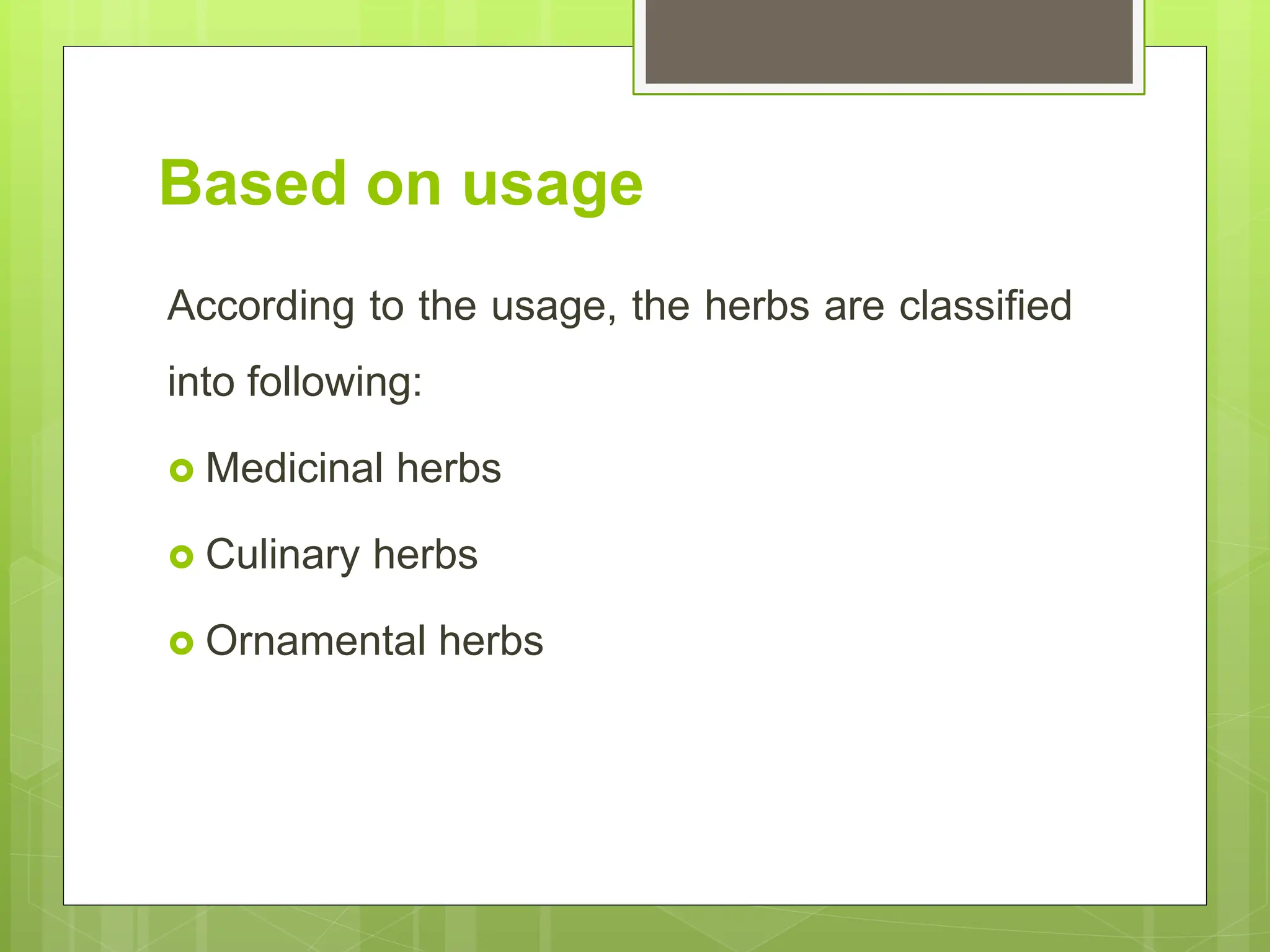 Classification of Herbs By Dr.M.Jothimuniyandi | PPTX