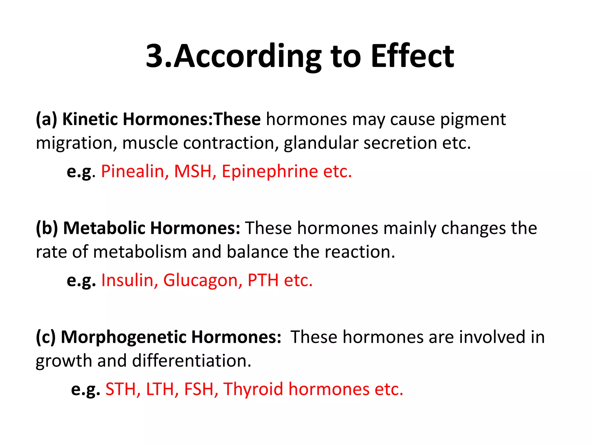ENDOCRINE SYSTEM (Classification of hormones -4 Types) | PPTX