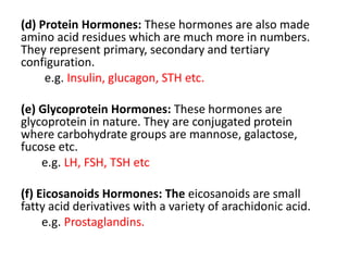ENDOCRINE SYSTEM (Classification of hormones -4 Types) | PPTX